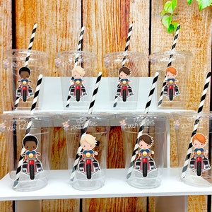 Motorcycle Theme Party Cups Decoration | Biker Baby Shower | Motorcycle ...