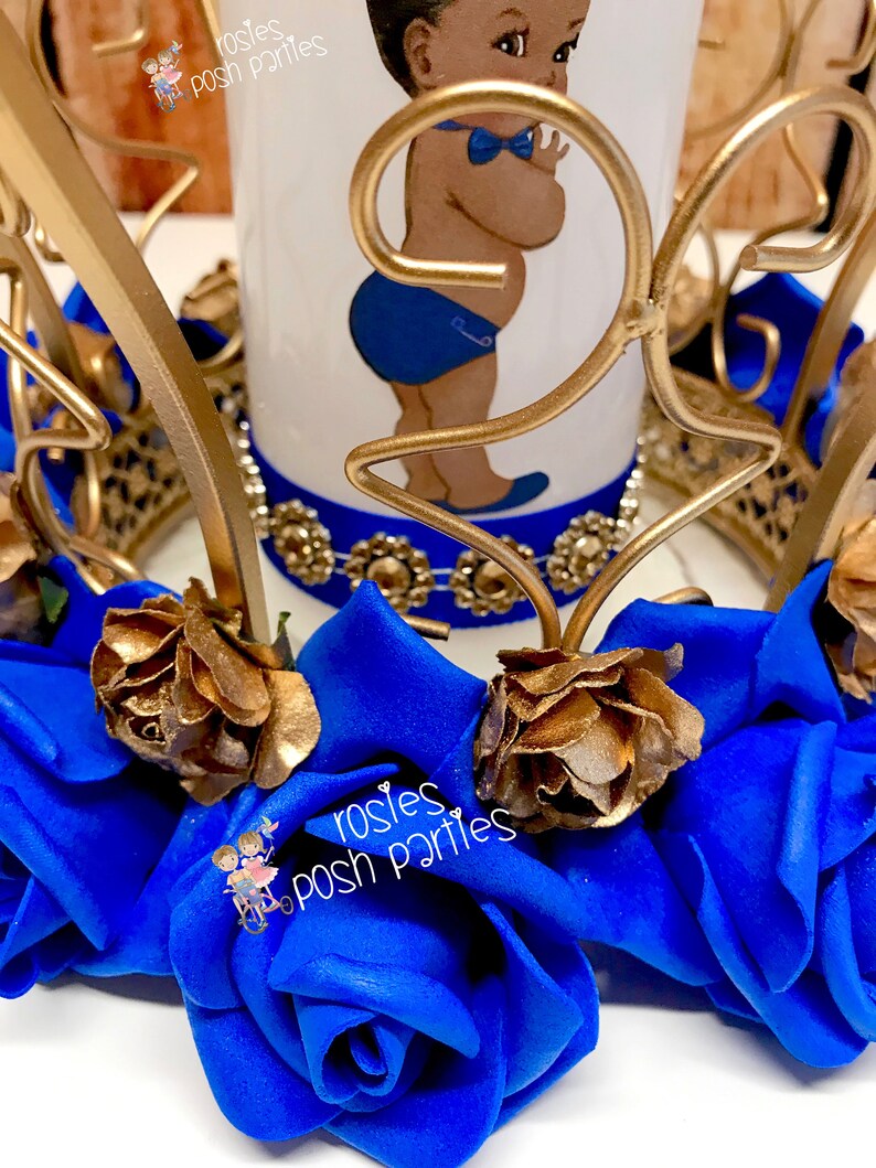 Little Prince Centerpiece Blue and Gold Birthday Party Table - Etsy