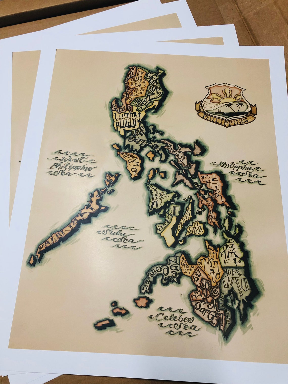 Map of the Philippines the Mother Island 16x20 - Etsy Canada
