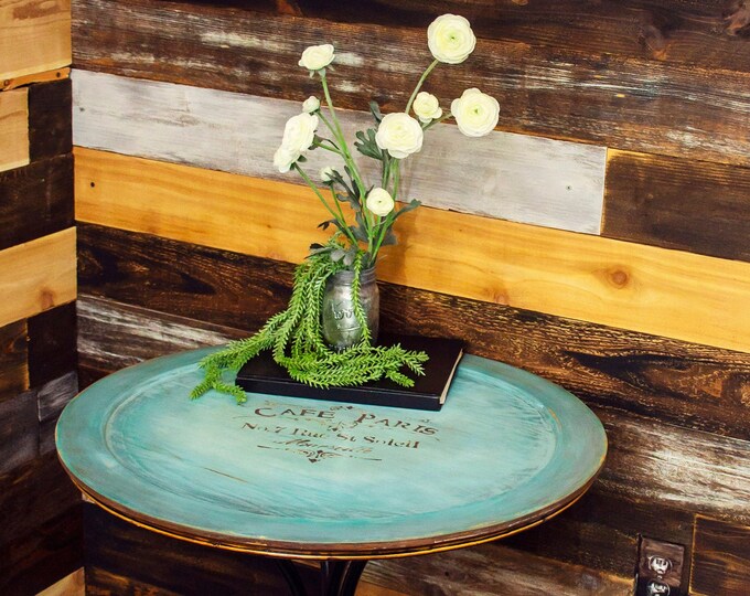 Turquoise Blue Rustic Bistro Table - Available for Custom Order - Etsy
