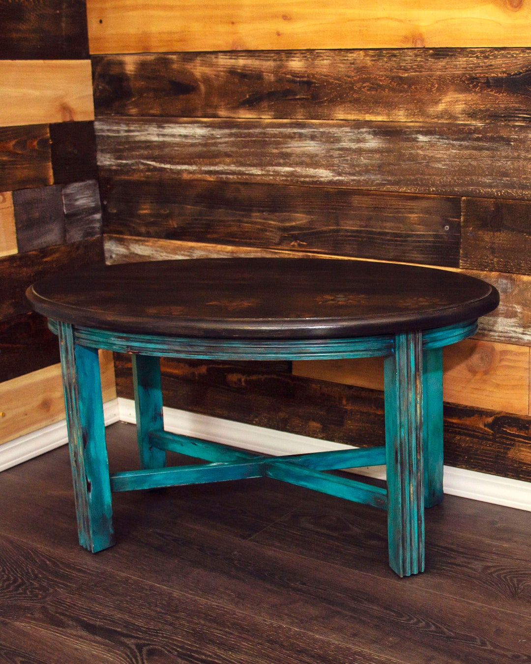 Teal Bohemian Style Table Available for Custom Order - Etsy