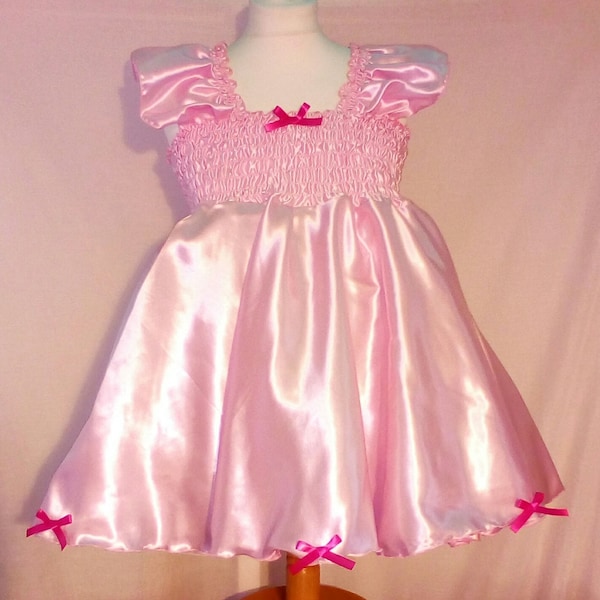 Pink Satin Abdl Dress - Etsy