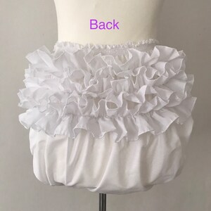 All Sizes Adult Baby Frilly Sissy Panties Nappy Diaper Cover White ...