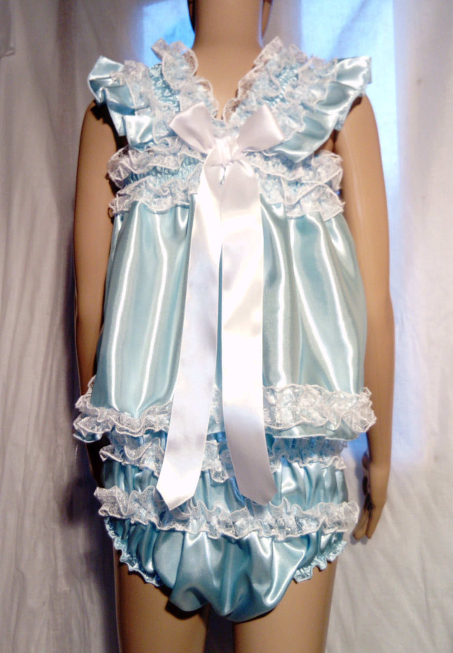 ALL Sizes Abdl Adult Baby Satin Sissy Short Dress Negligee in | Etsy UK