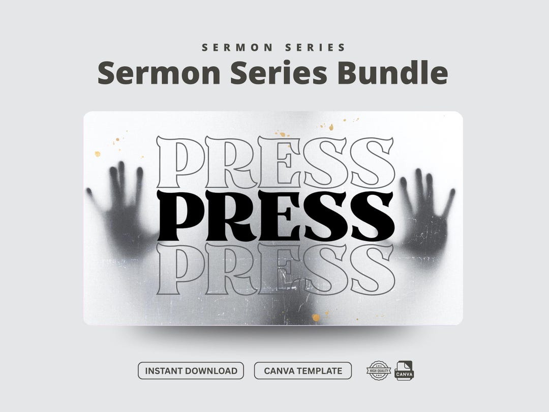 Editable Church Sermon Series Graphics Package: Canva Templates for ...