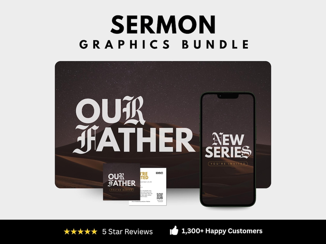 Prayer Sermon Series Kit: Church Graphic Templates Including Socials ...