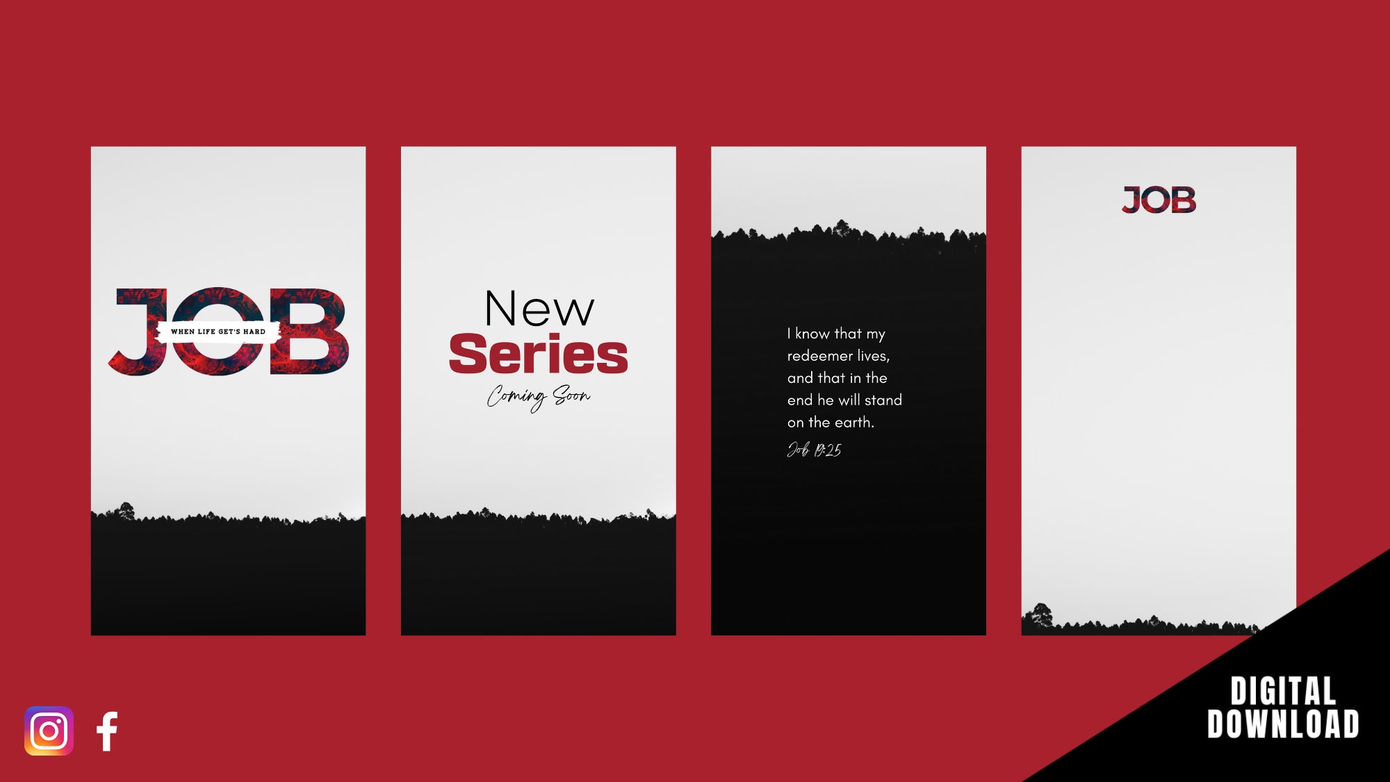 Job Sermon Series: Church Graphics Bundle (canva Template) - Etsy
