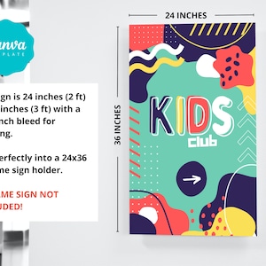 Customizable Kids Ministry A-frame Church Sign Template - 24x36in ...