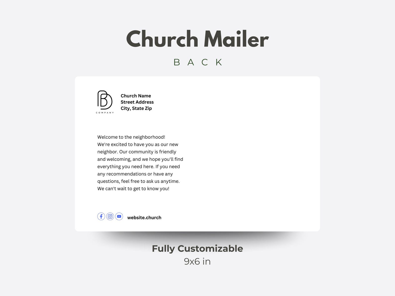 Customized Church Welcome Kit: New Mover Outreach Materials for ...