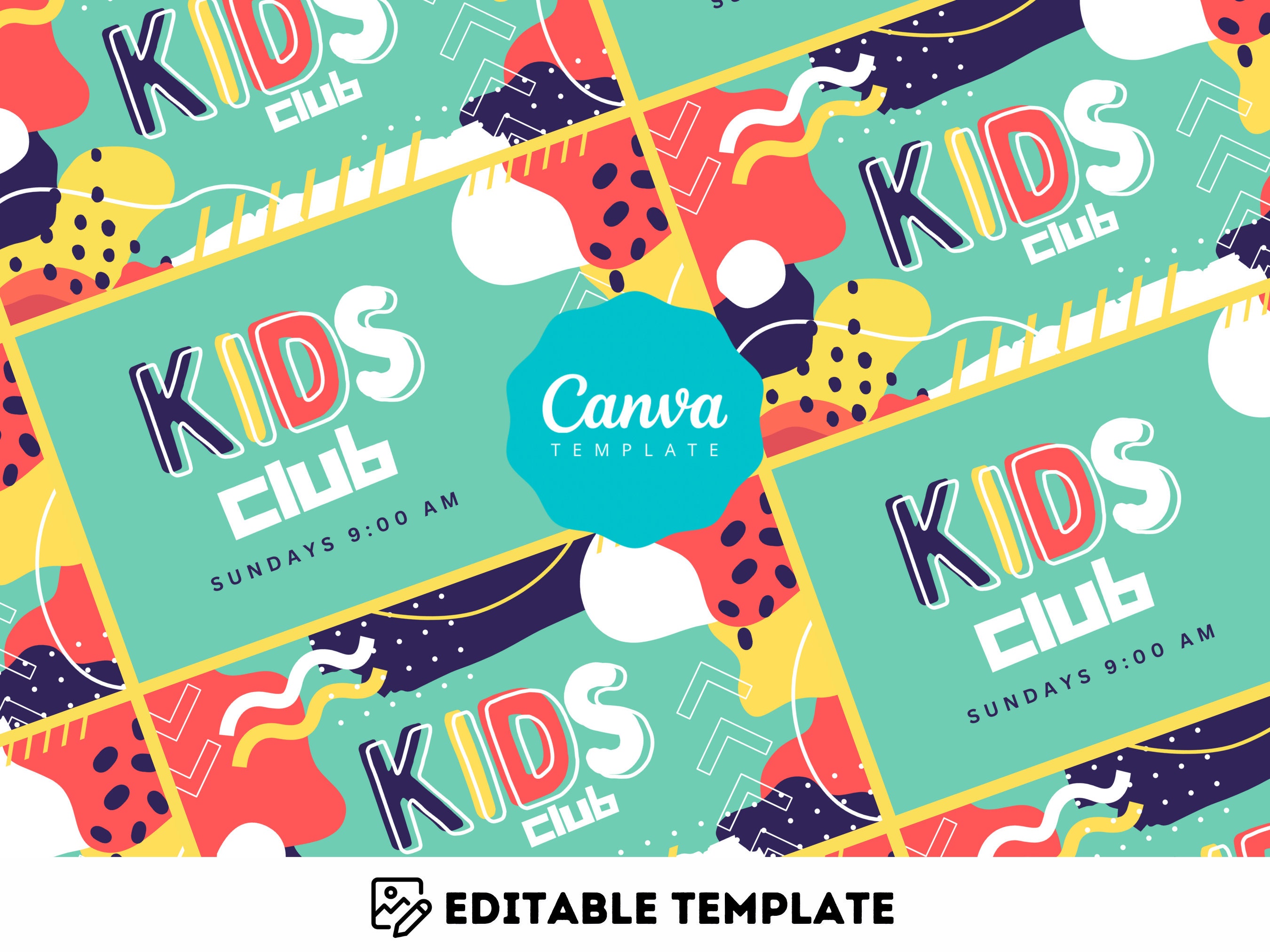 Editable Church Presentation Slides: Kids Ministry Screens & Religious ...