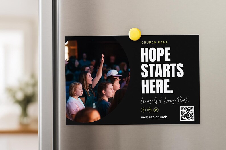 Modern Church Mailer Canva Template: Welcome Postcard (9x6 Inches ...