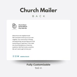 Church Welcome Mailer: Personalized Cards for New Community Members ...