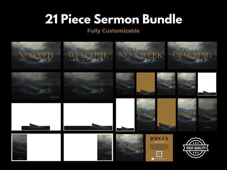 Nineveh Sermon Series Graphics: Church Canva Template (digital Download ...