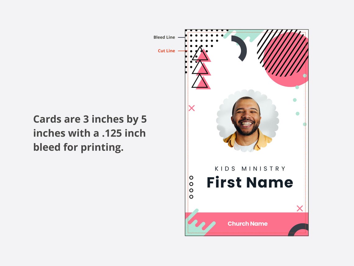 Editable ID Badge Template: Canva Lanyard Design (digital Download) - Etsy
