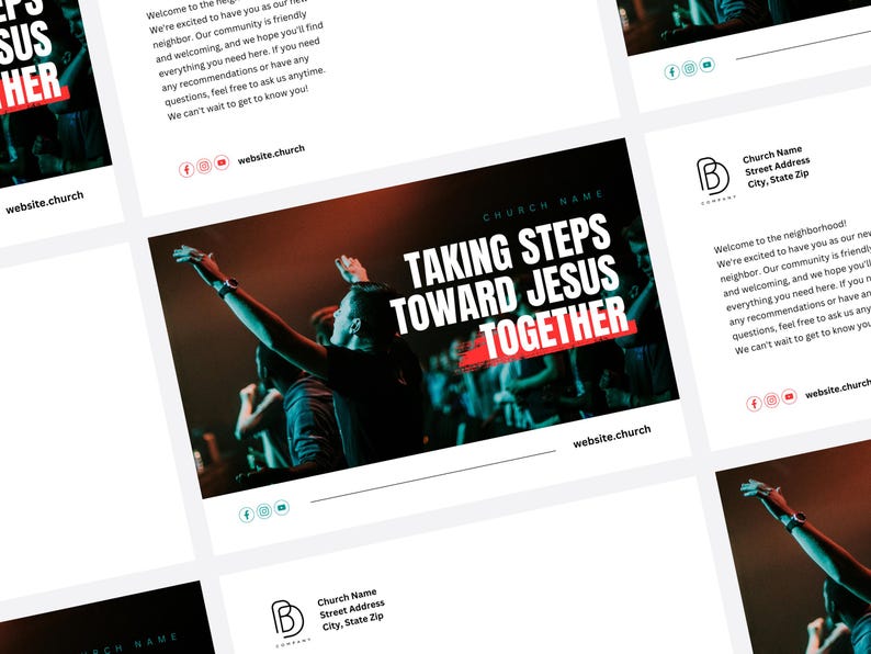 Church Welcome Mailer: Personalized Cards for New Community Members ...