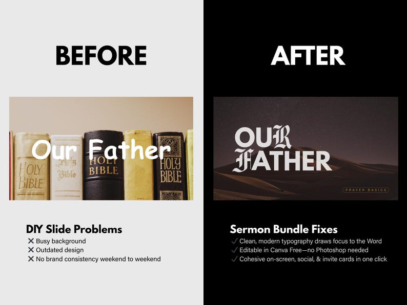 Prayer Sermon Series Kit: Church Graphic Templates Including Socials ...