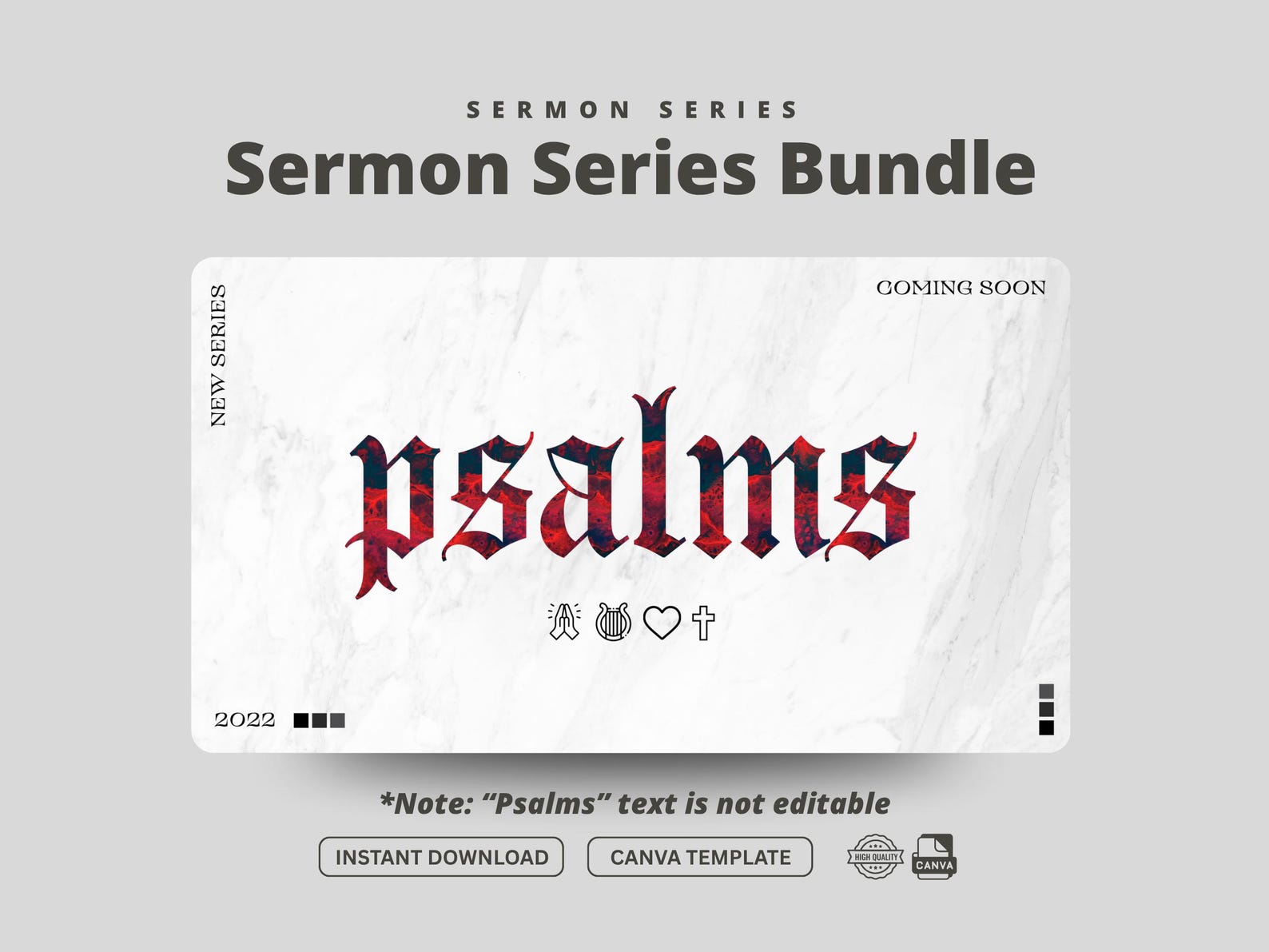 Psalms Sermon Series Bundle: Editable Church Canva Slides (digital ...