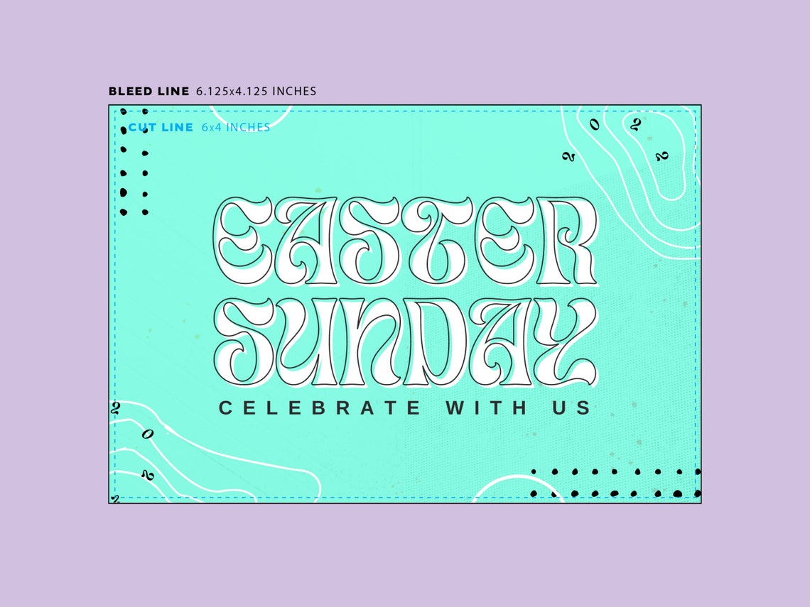 Easter Sunday Invitation, 6x4 Inch Invitation for Resurrection Service ...