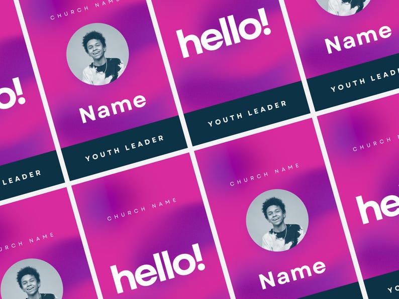 Editable ID Badge Template: Canva Lanyard Design (digital Download) - Etsy