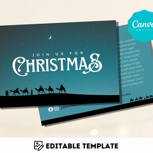 Christmas Invitation, 6x4 Inch Invitation, Advent Invite for Churches ...