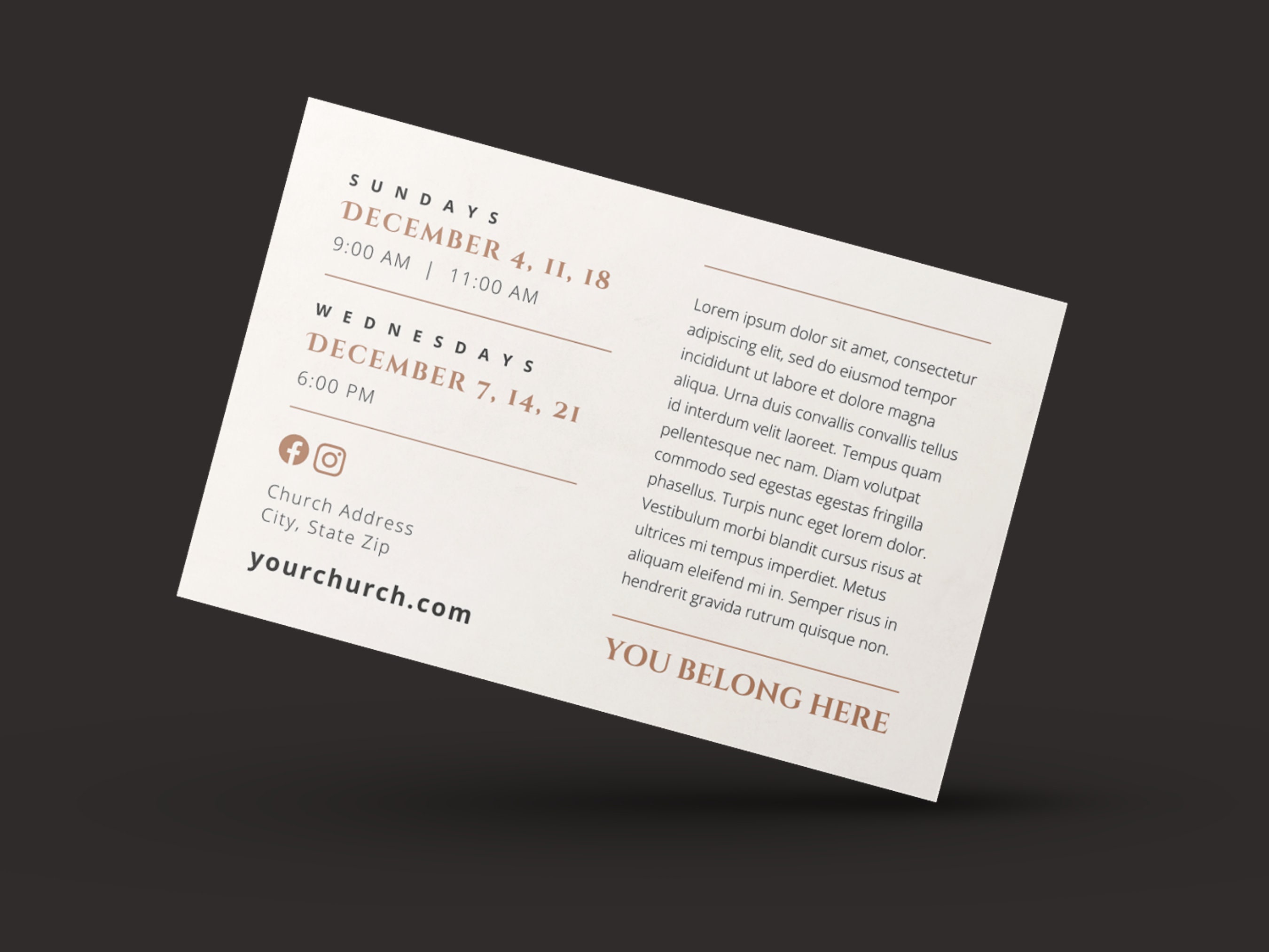 Christmas Advent Church Flyer Template | Holiday Worship Invitation ...
