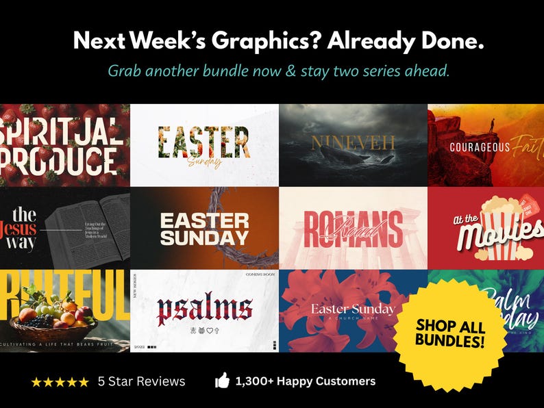 Prayer Sermon Series Kit: Church Graphic Templates Including Socials ...