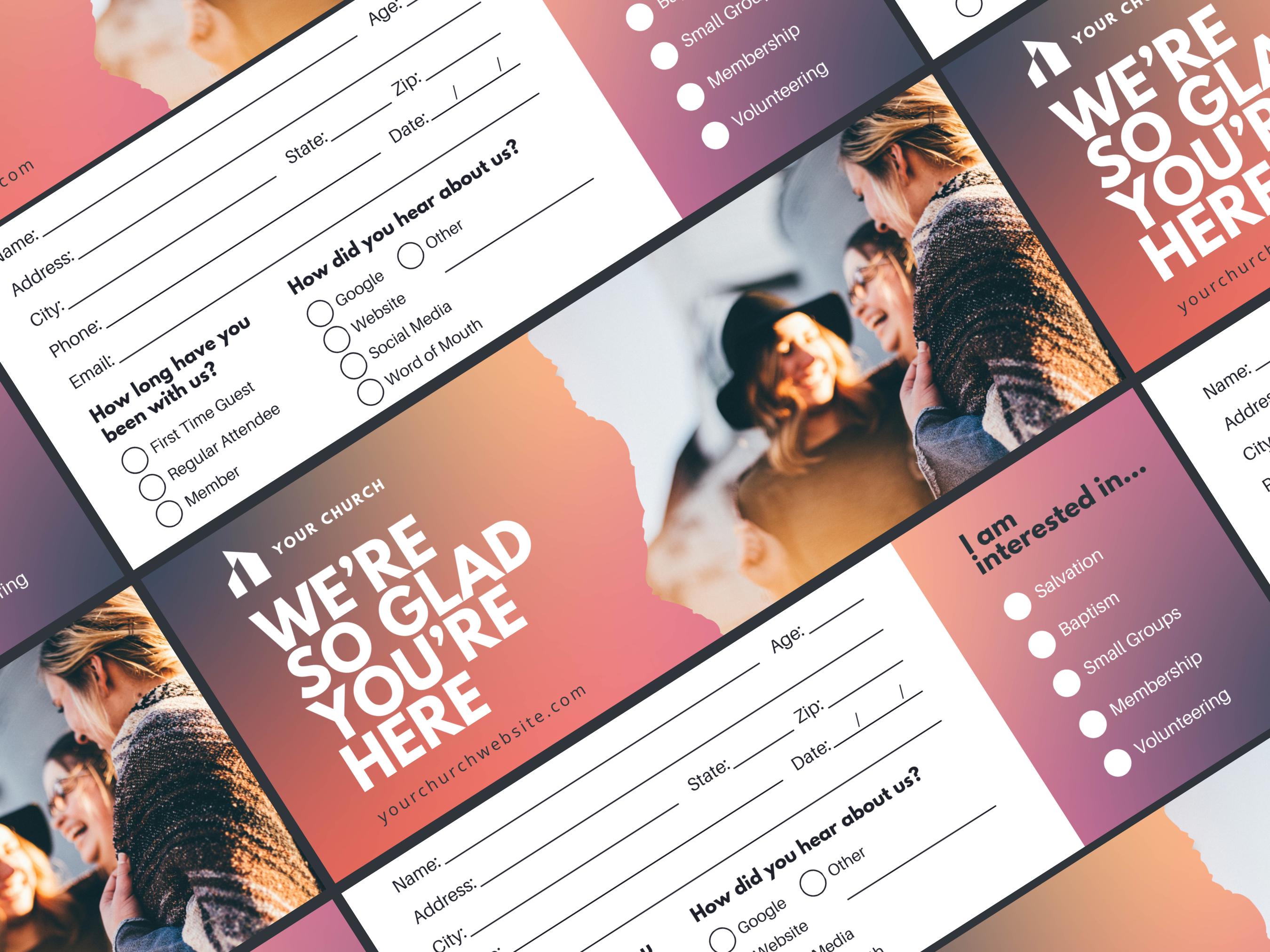 Editable Church Welcome Card Template: Customizable Connection Packet ...