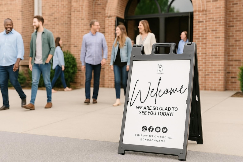 Customizable A-frame Church & Business Sign Template - 24x36in Editable ...