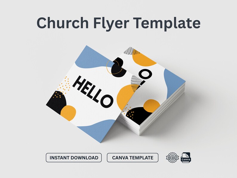 Editable Church Flyer Template for Canva Sunday Service Graphics and ...