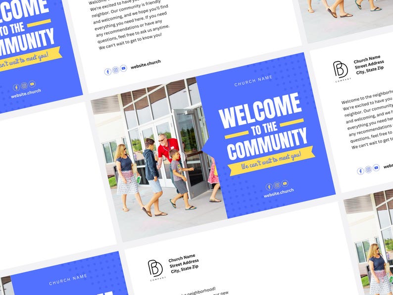 Customized Church Welcome Kit: New Mover Outreach Materials for ...