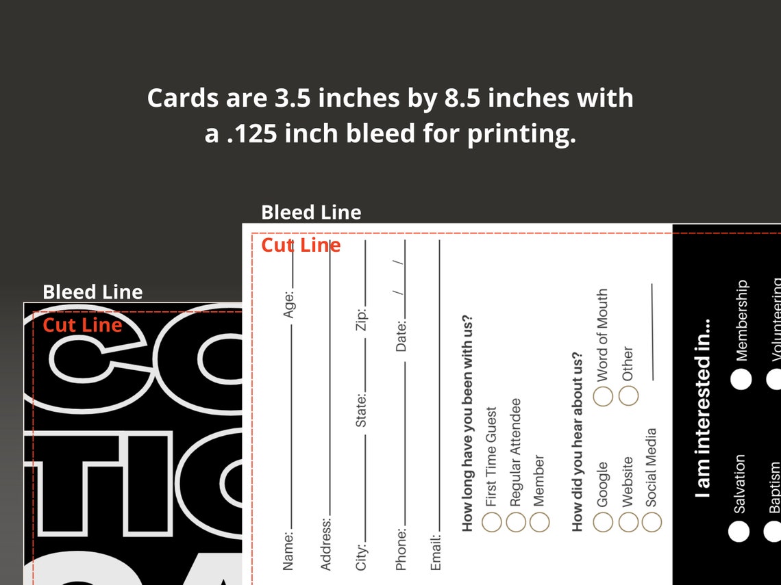 Customizable Church Welcome Card Template for New Visitor - Editable ...