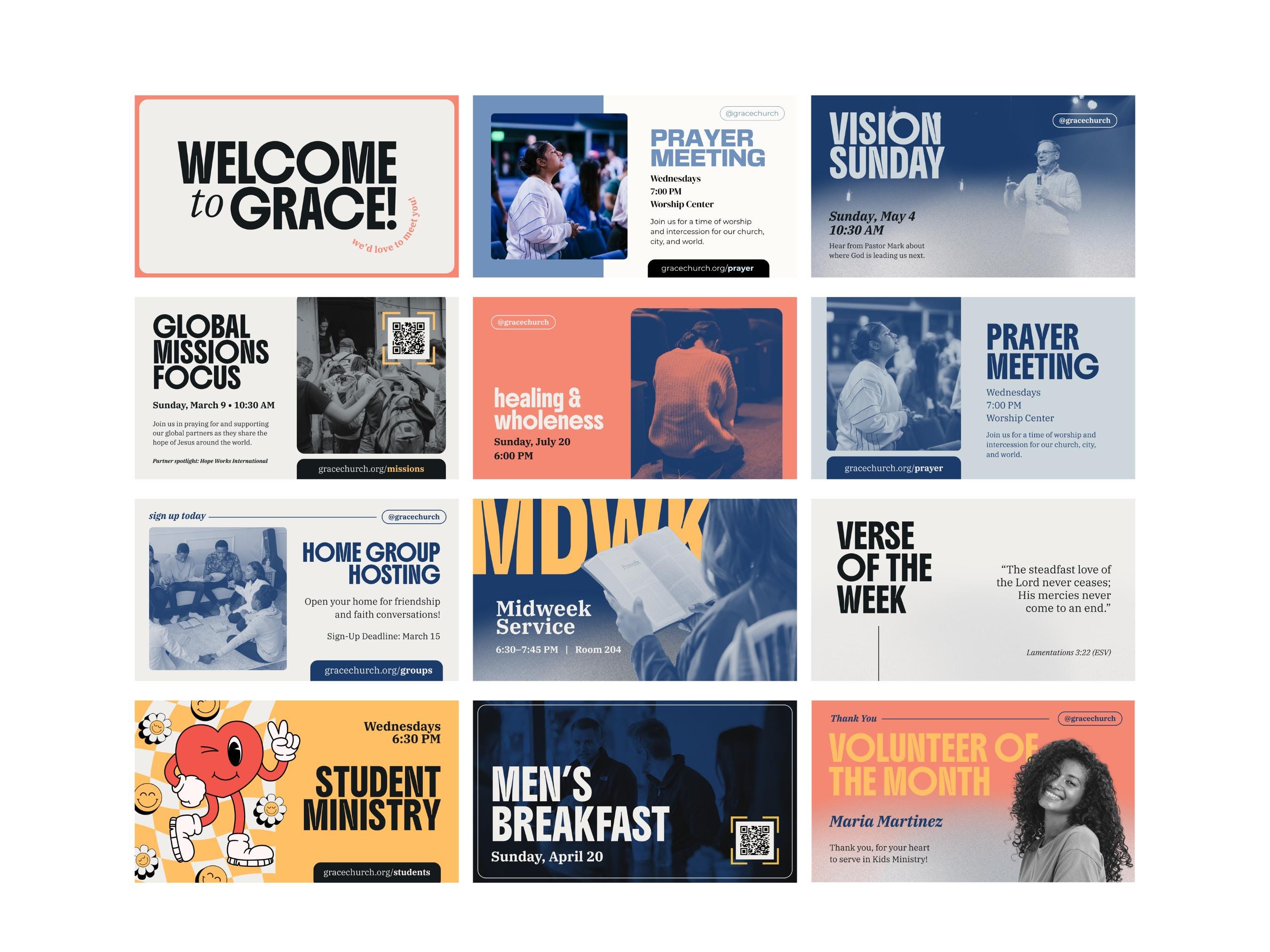60 Church Slides Graphics Bundle | Editable Canva Templates for ...