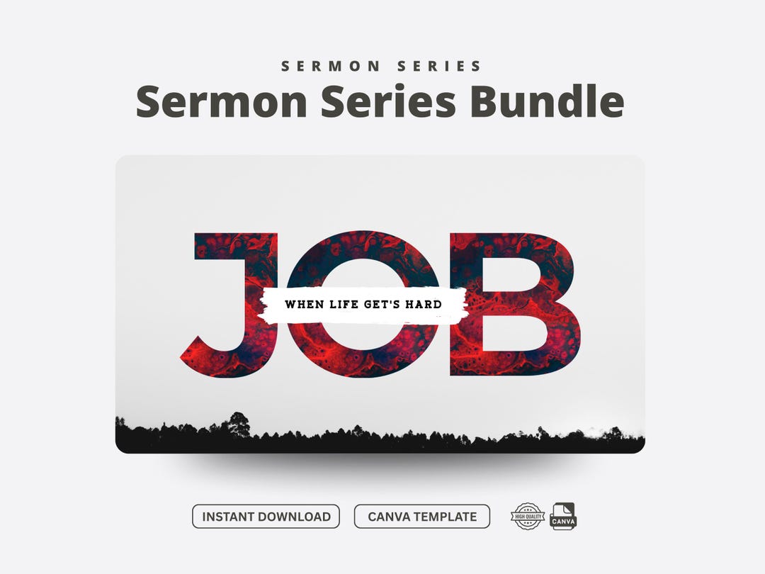 Job Sermon Series: Church Graphics Bundle (canva Template) - Etsy