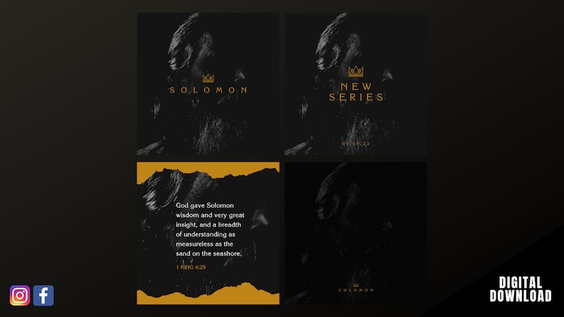 Sermon Series Package, Editable Slides and Social Graphics for Churches ...