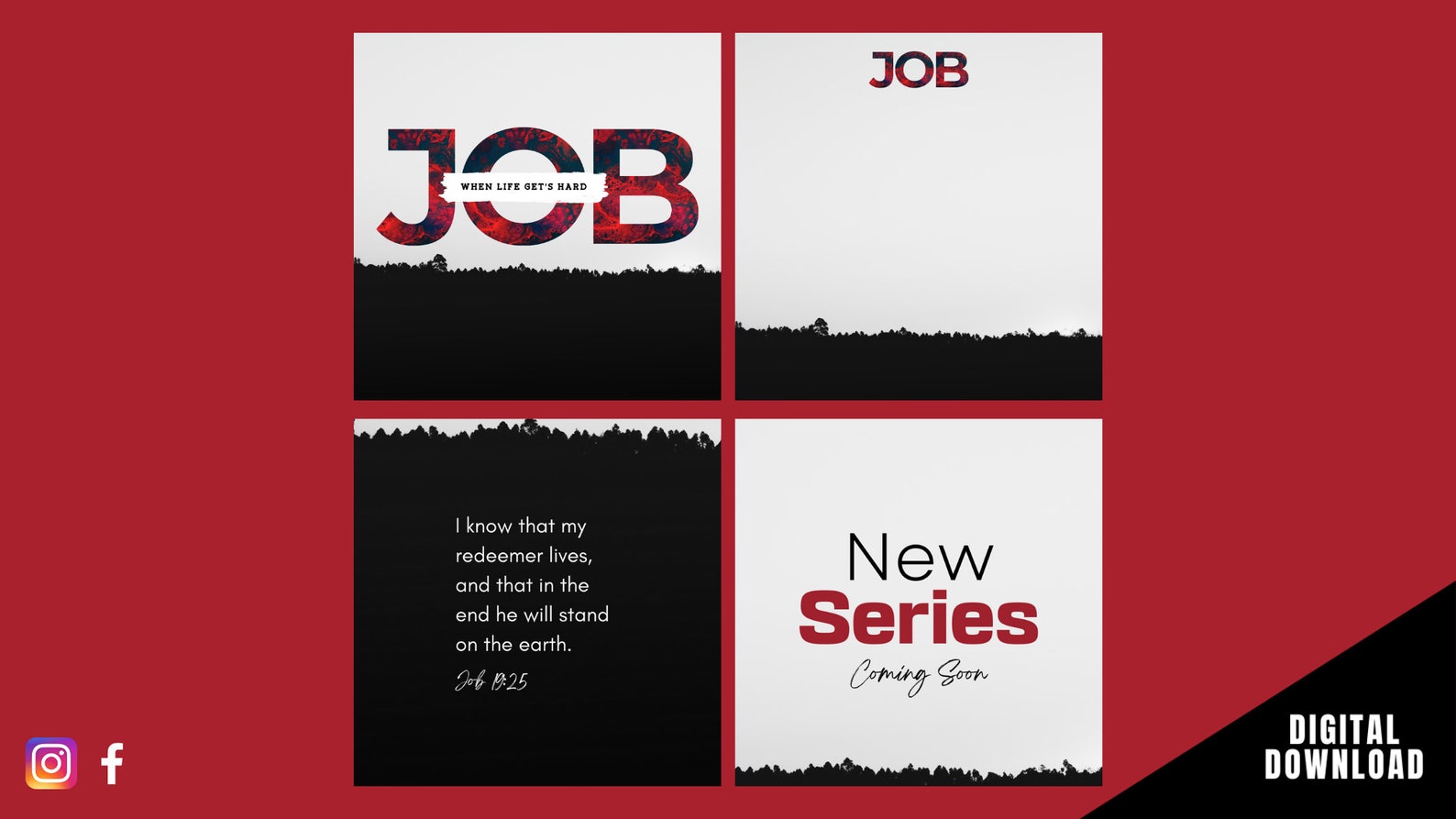 Job Sermon Series: Church Graphics Bundle (canva Template) - Etsy