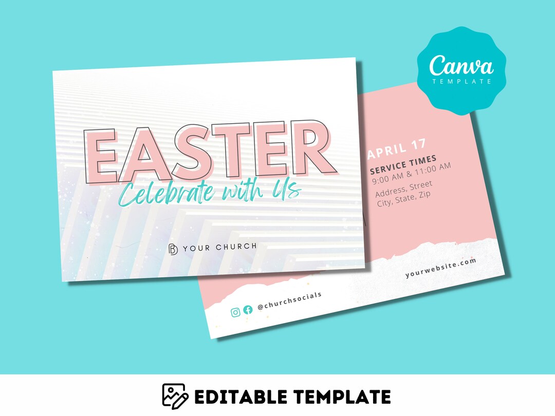 Easter Sunday Invitation, 6x4 Inch Invitation for Resurrection Sunday ...
