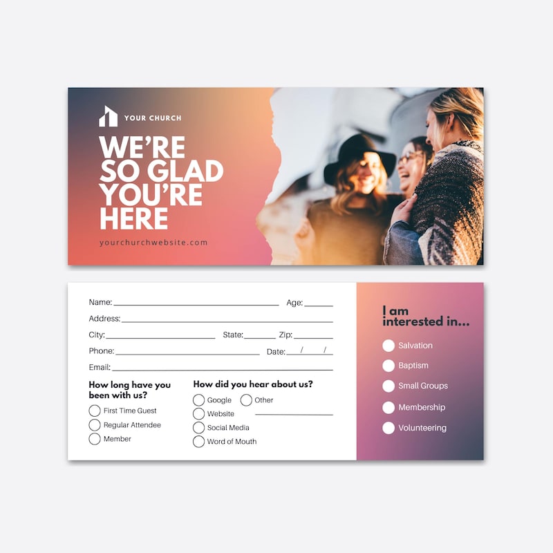 Church Membership Cards - Etsy