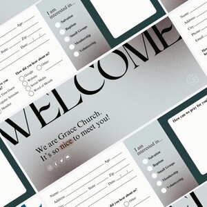 Editable Church Connect Card Template for New Visitors | Customizable ...