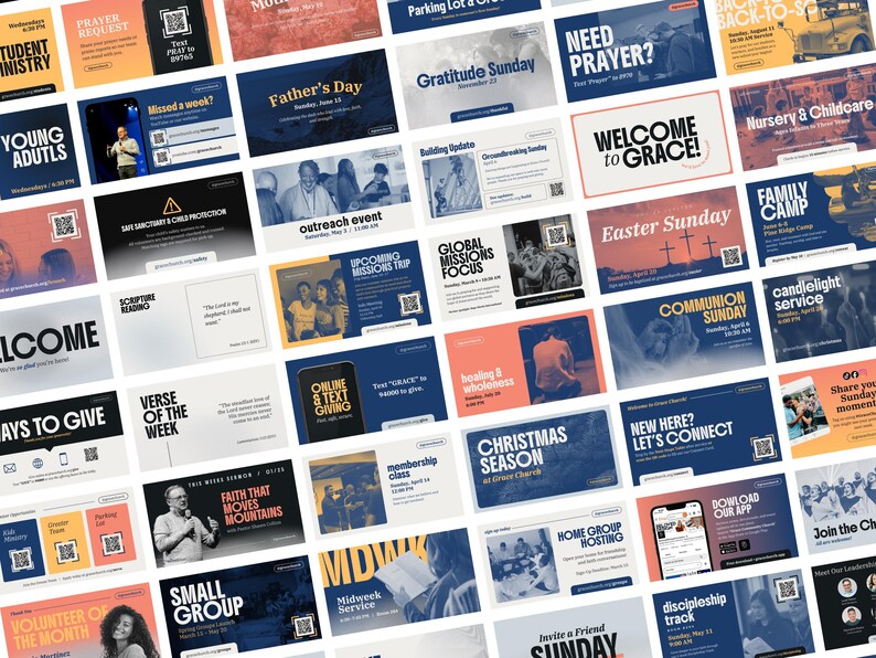 60 Church Slides Graphics Bundle | Editable Canva Templates for ...