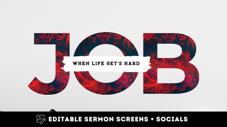 Job Sermon Series: Church Graphics Bundle (canva Template) - Etsy