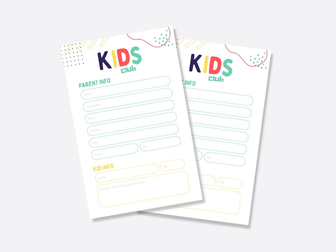Kids Ministry Connection Card: Editable Church Invite Template (canva ...