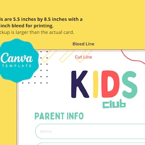 Kids Ministry Connection Card: Editable Church Invite Template (canva ...