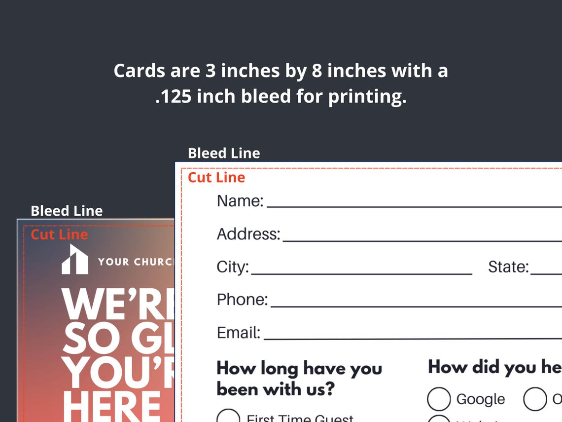 Editable Church Welcome Card Template: Customizable Connection Packet ...