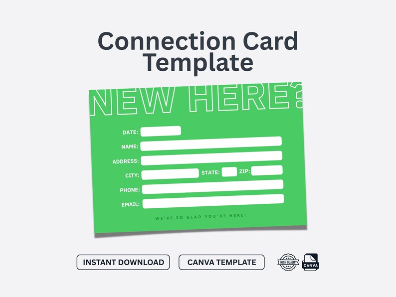 Editable Church Connection Card Template for New Guests - Canva Design ...