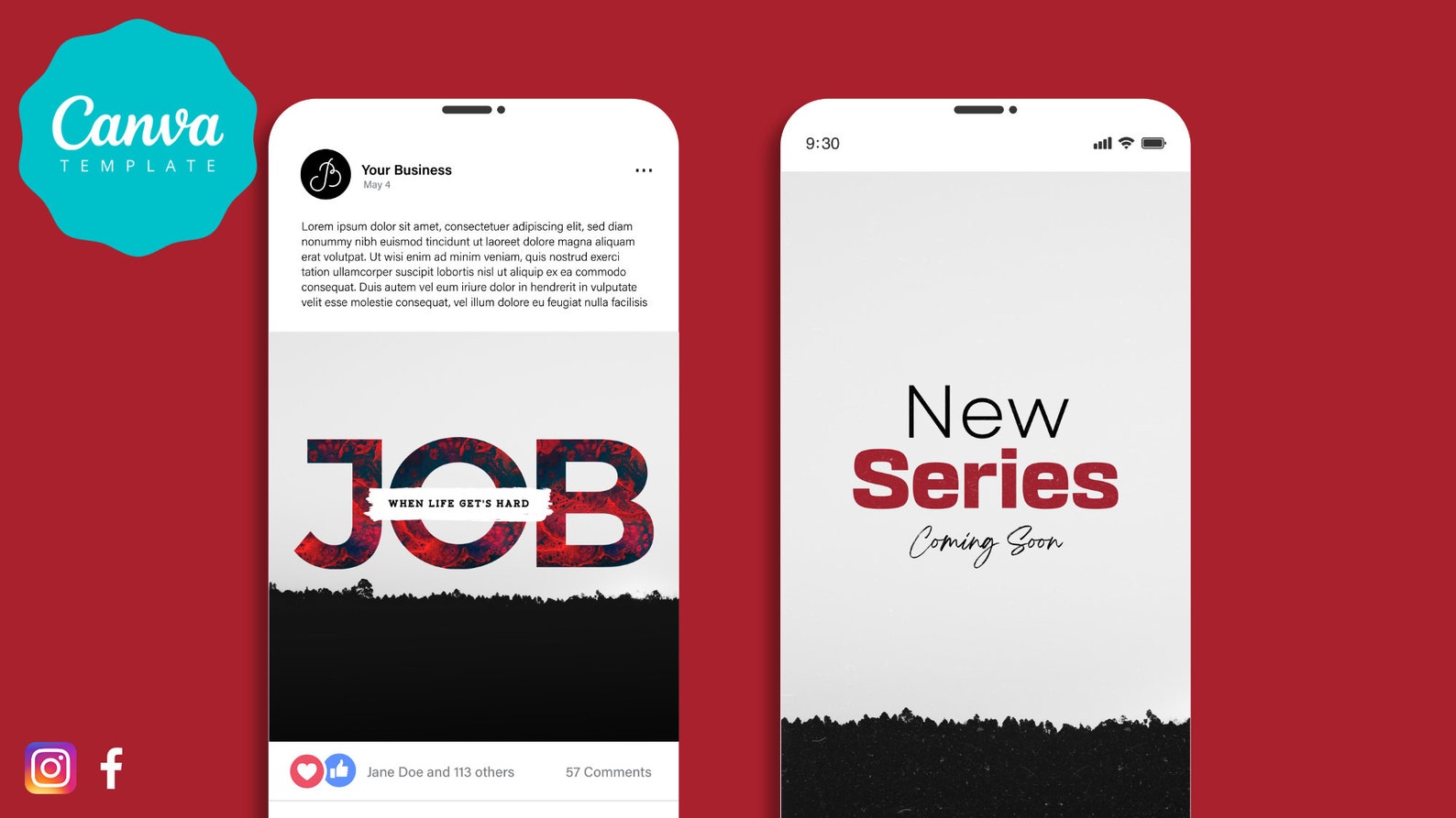 Job Sermon Series: Church Graphics Bundle (canva Template) - Etsy
