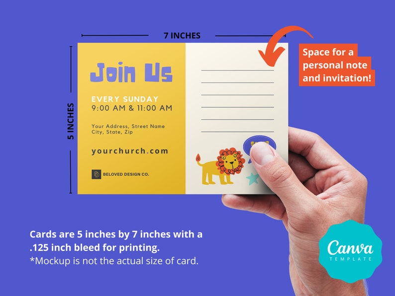 Kids Ministry Invitation - Fully Editable Canva Template for Church ...