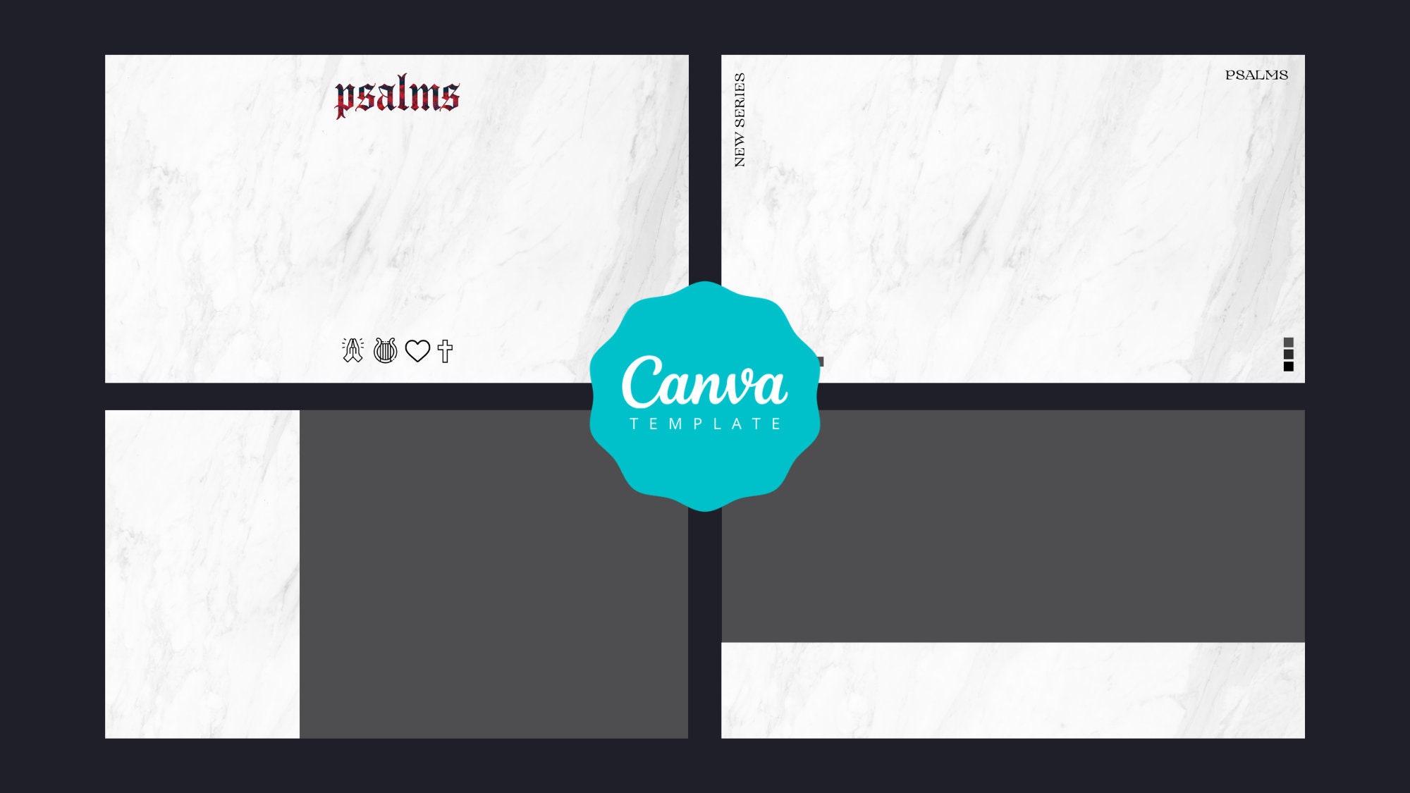 Psalms Sermon Series Bundle: Editable Church Canva Slides (digital ...