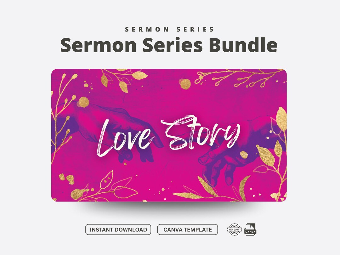 Love Story Sermon Series Set, Church Social Set, Sermon Series Package ...