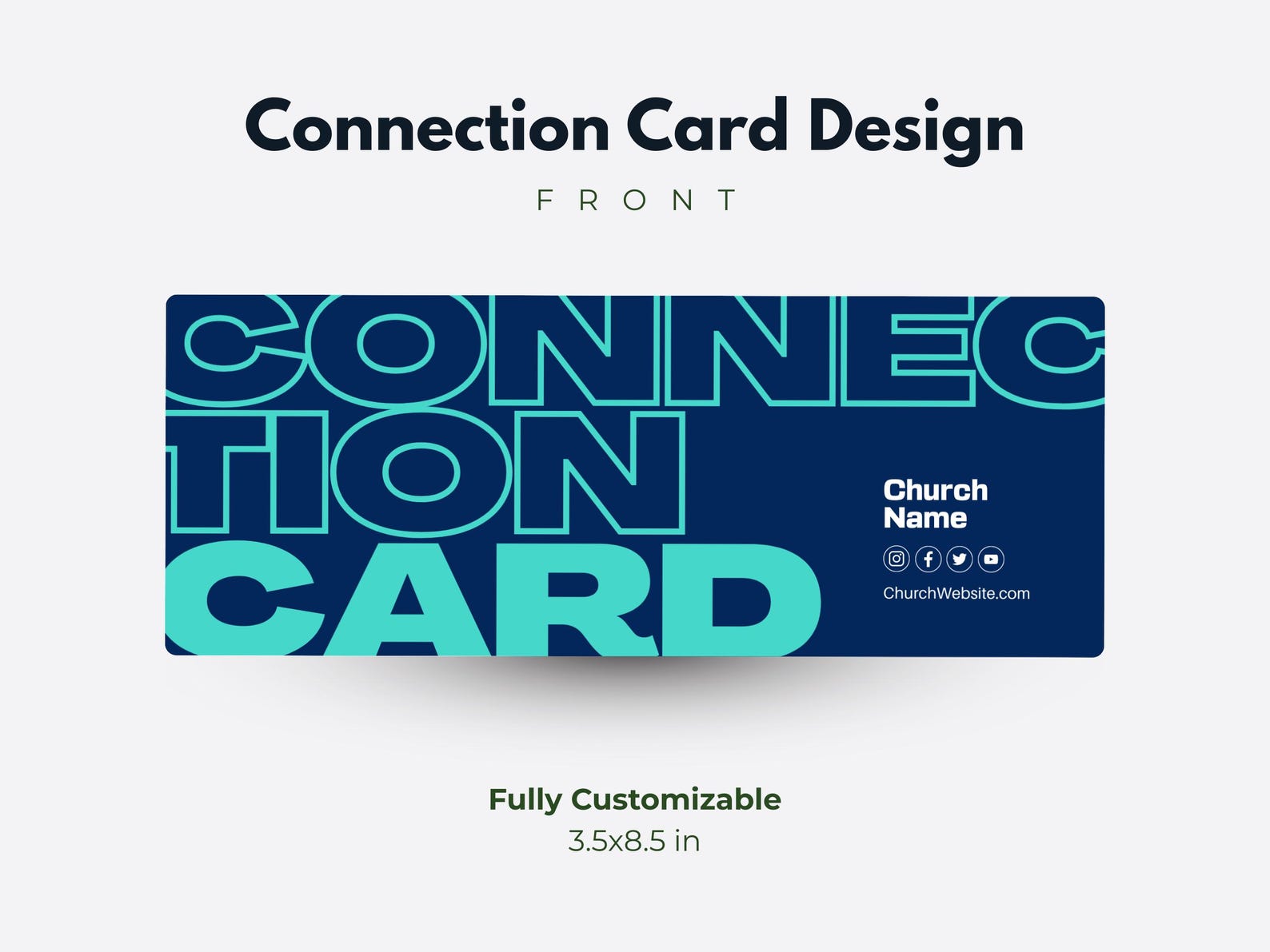 Editable Church Connect Card Template: Canva Design for New Visitors ...
