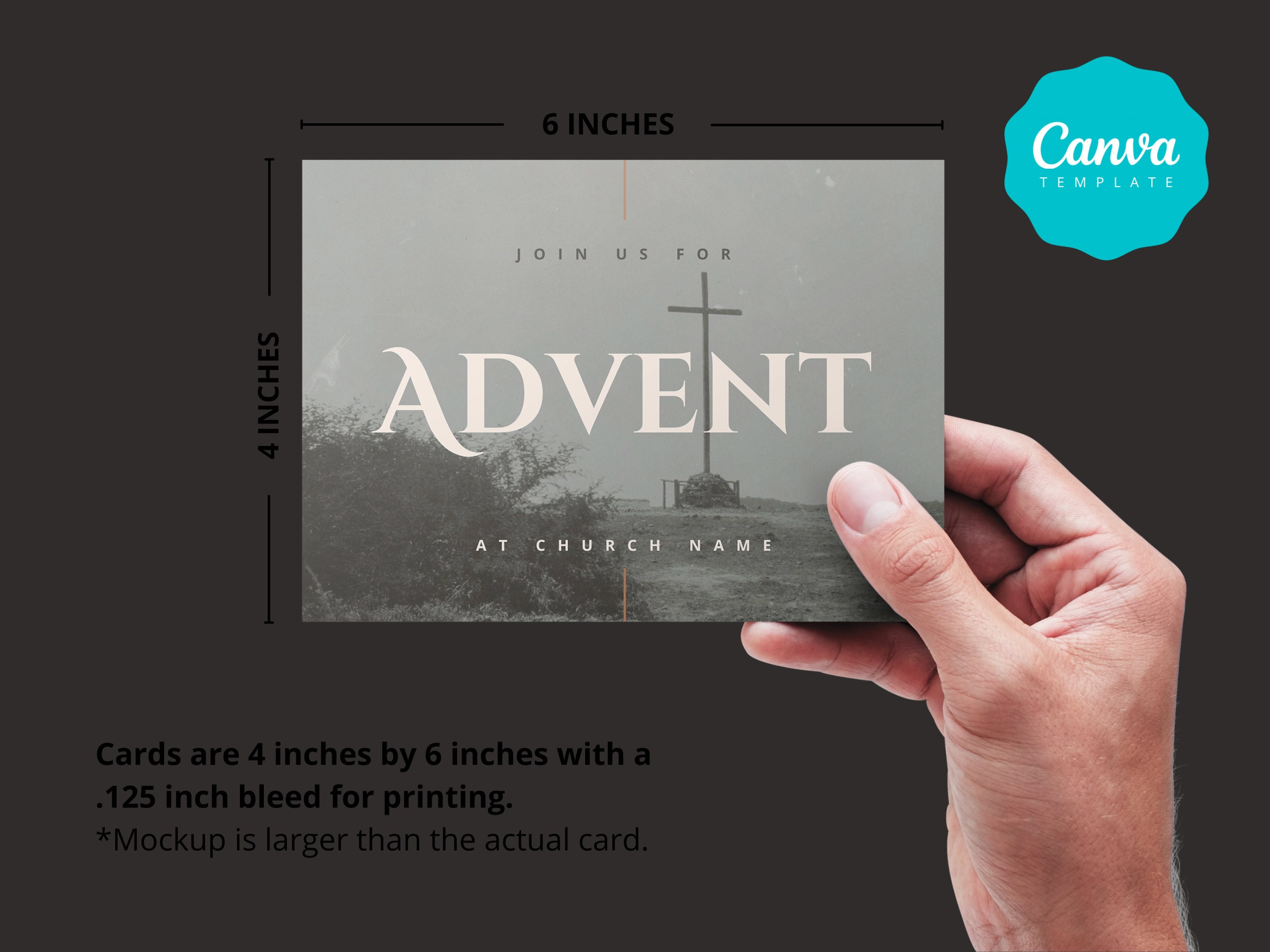 Christmas Advent Church Flyer Template | Holiday Worship Invitation ...